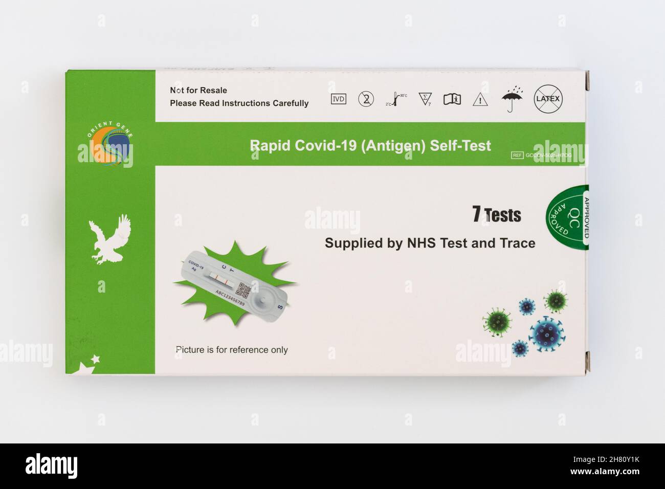 COVID-19 lateral flow test supplied by NHS track and trace Stock Photo ...