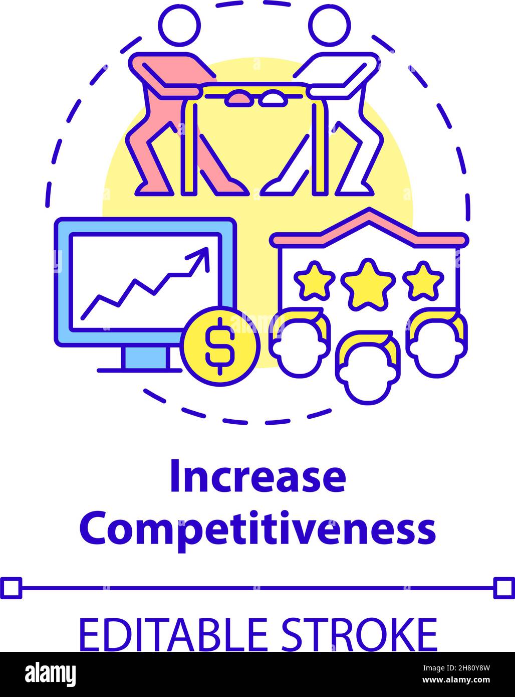 Increase competitiveness concept icon Stock Vector Image & Art - Alamy