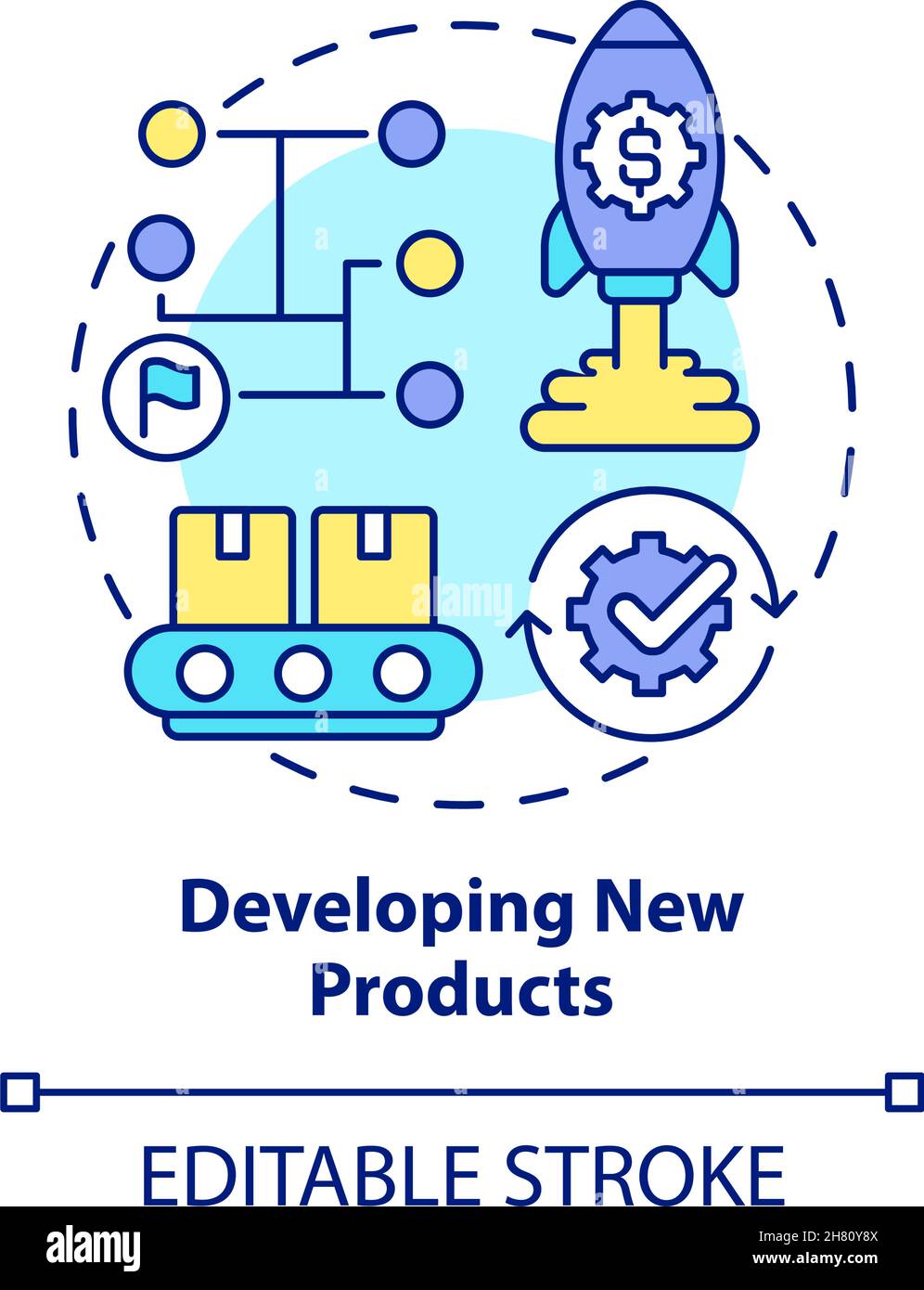 Developing new products concept icon Stock Vector Image & Art - Alamy