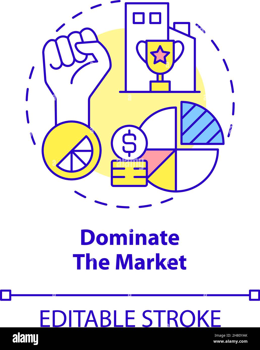 Dominate the market concept icon Stock Vector Image & Art - Alamy