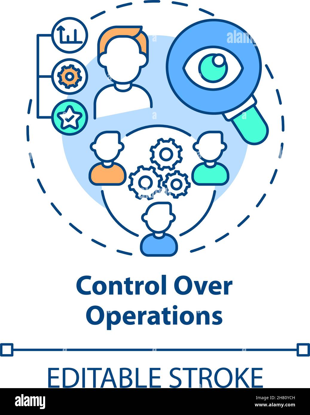 Control over operations concept icon Stock Vector Image & Art - Alamy