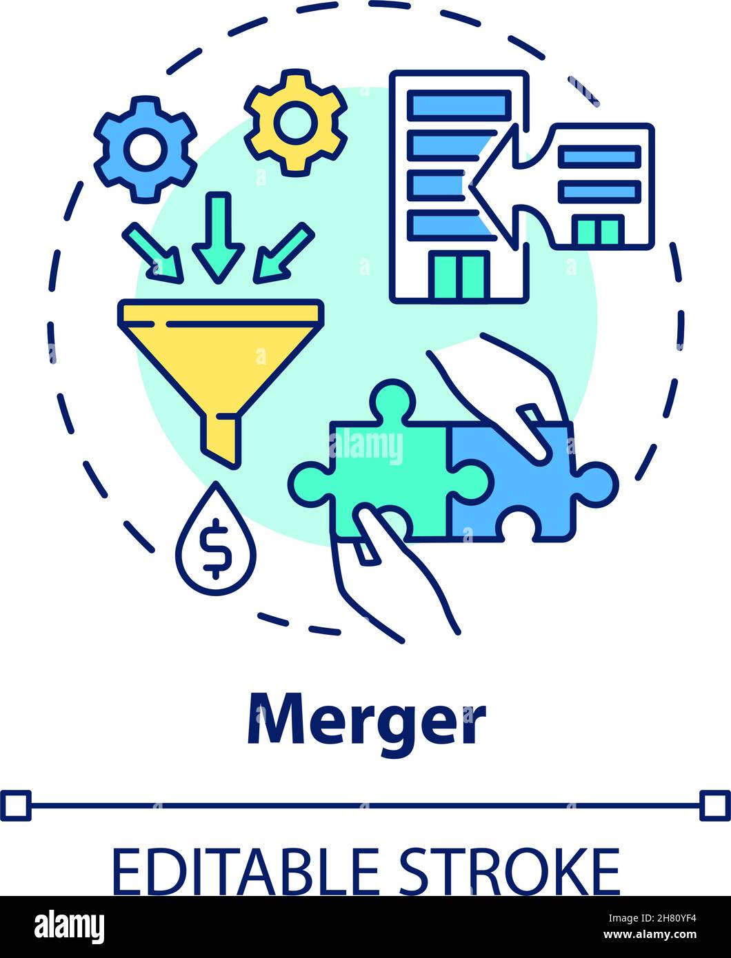 Merger concept icon Stock Vector Image & Art - Alamy