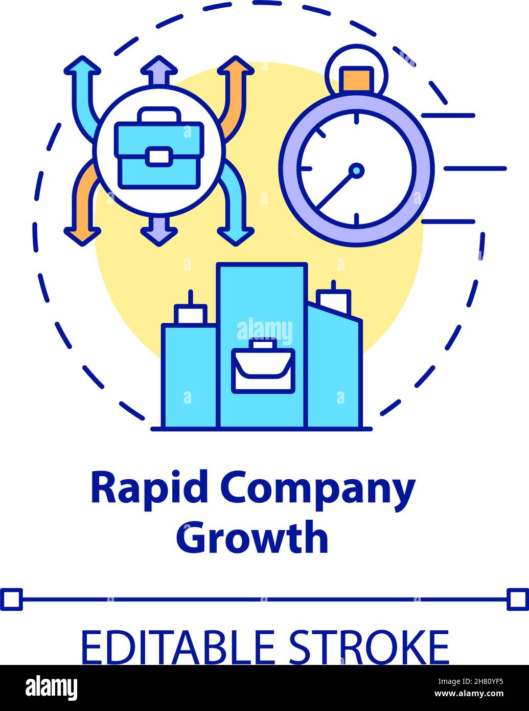 Rapid company growth concept icon Stock Vector Image & Art - Alamy