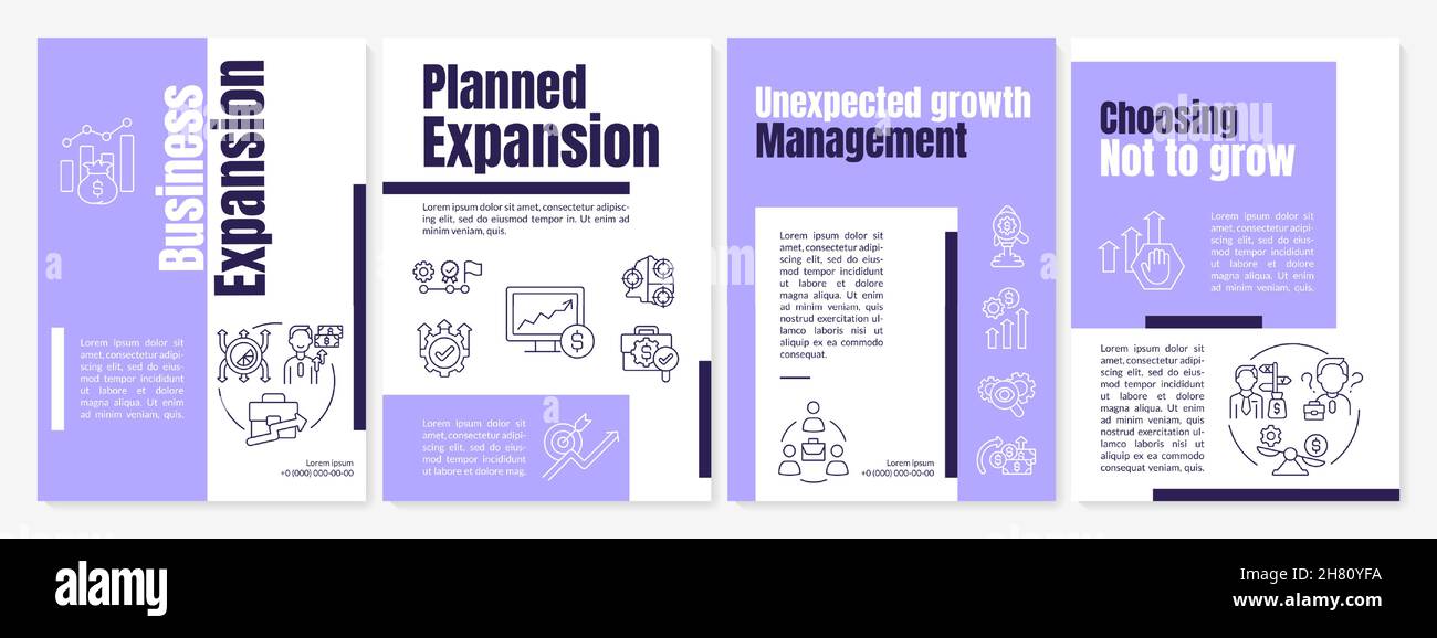 Business expansion purple brochure template Stock Vector Image & Art ...