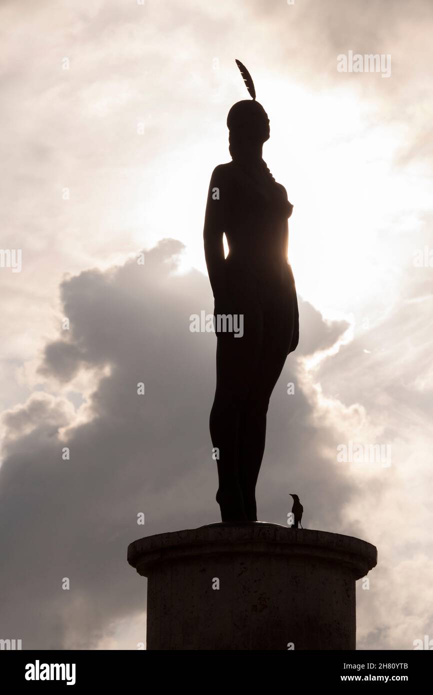 Cartagena de Indias, Colombia - Nov 23, 2010: Statue of India Catalina ...