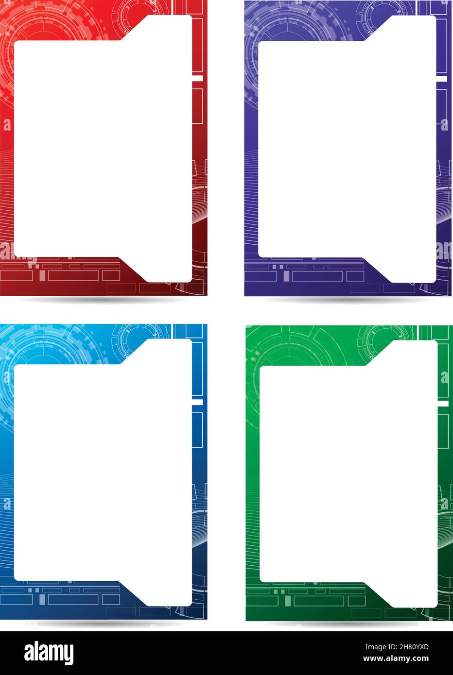 futuristic techno abstract background card frame template design Stock ...