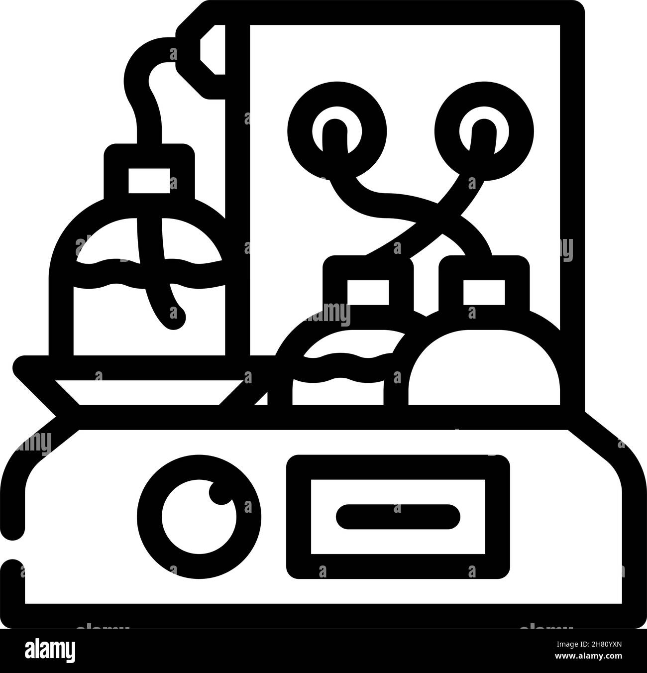 chromatograph electronic tool line icon vector illustration Stock ...