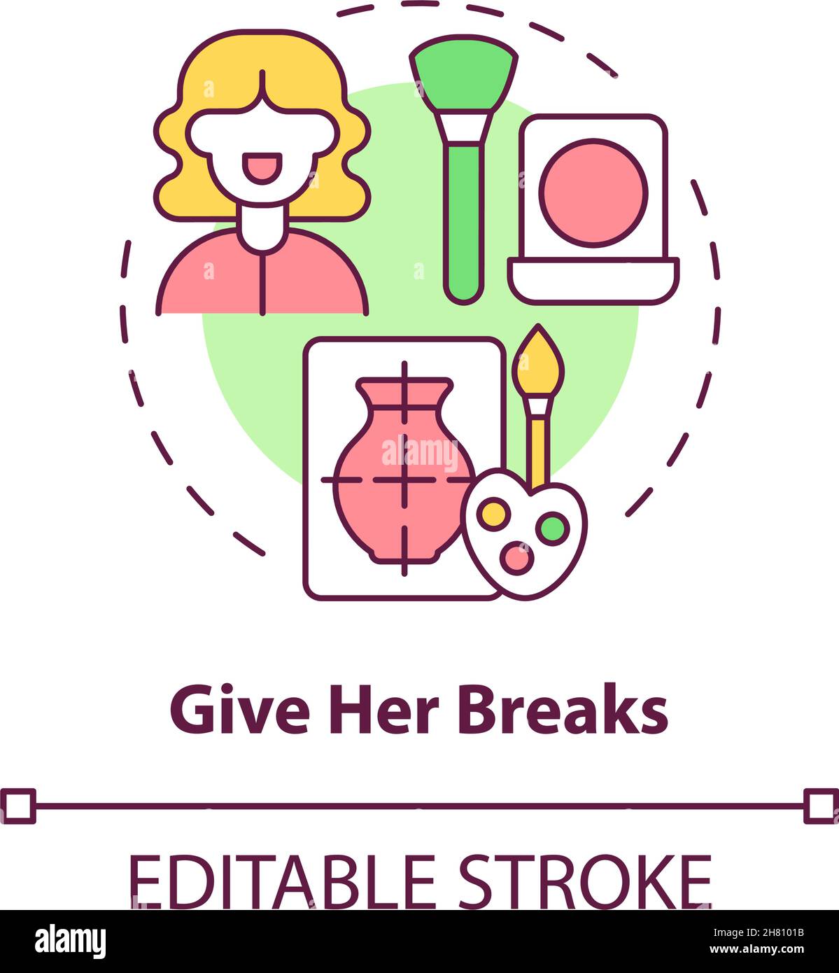 Give her breaks concept icon Stock Vector Image & Art - Alamy Give her breaks concept icon Stock Vector Image & Art - Alamy