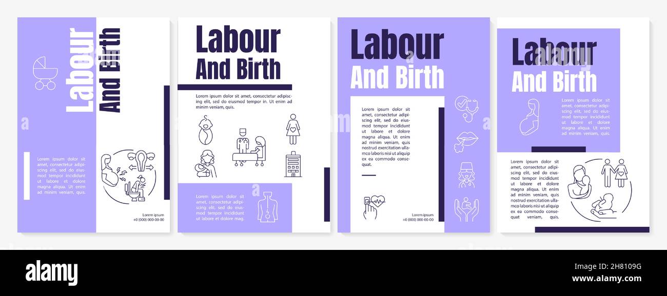 Labour and delivery brochure template Stock Vector Image & Art - Alamy