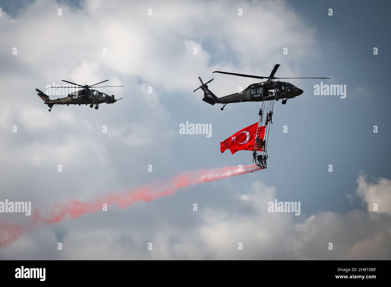 ANKARA, TURKEY - JUNE 26, 2021: Turkish Police Force Helicopters ...