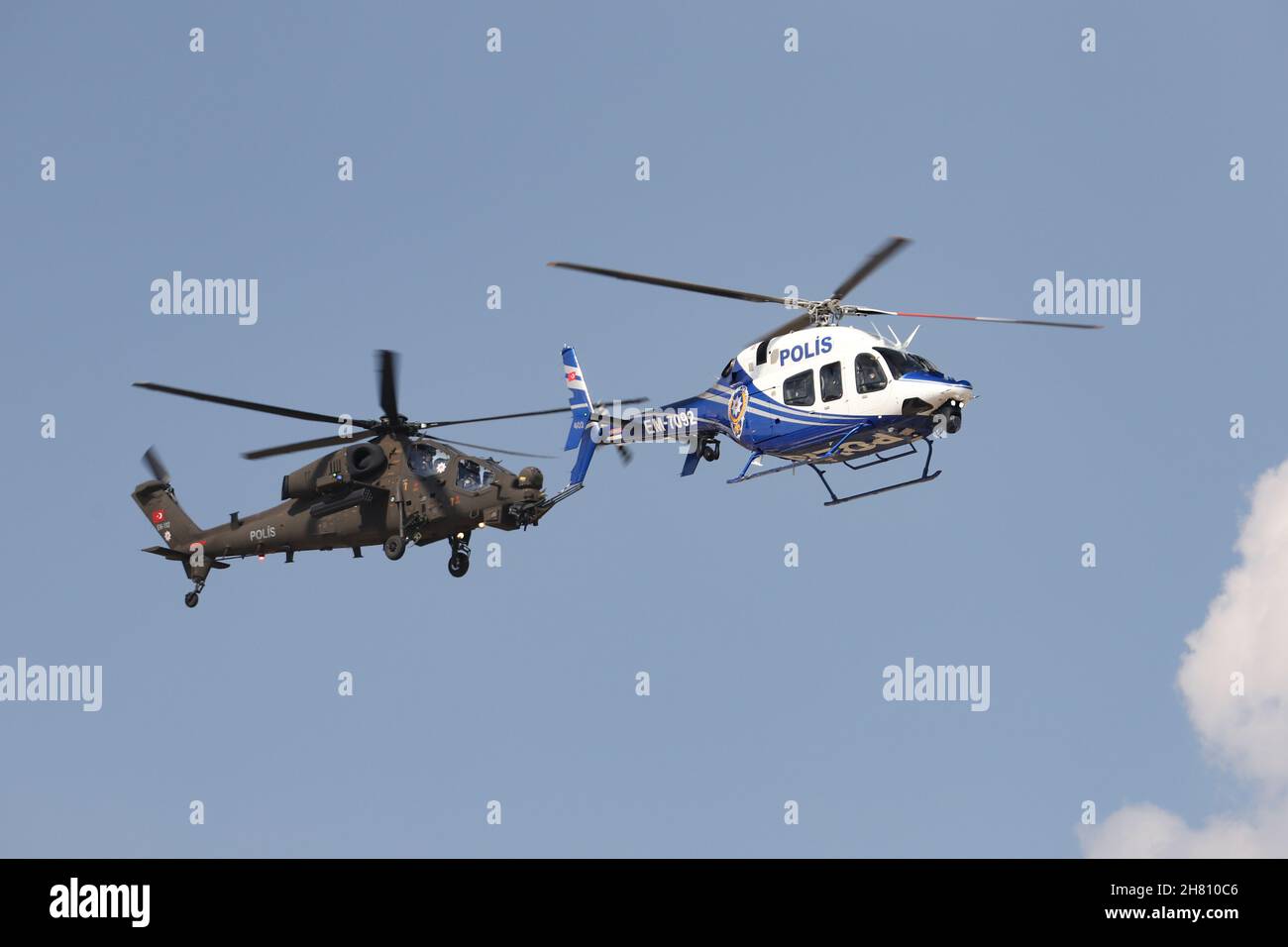 ANKARA, TURKEY - JUNE 26, 2021: Turkish Police Force Helicopters ...
