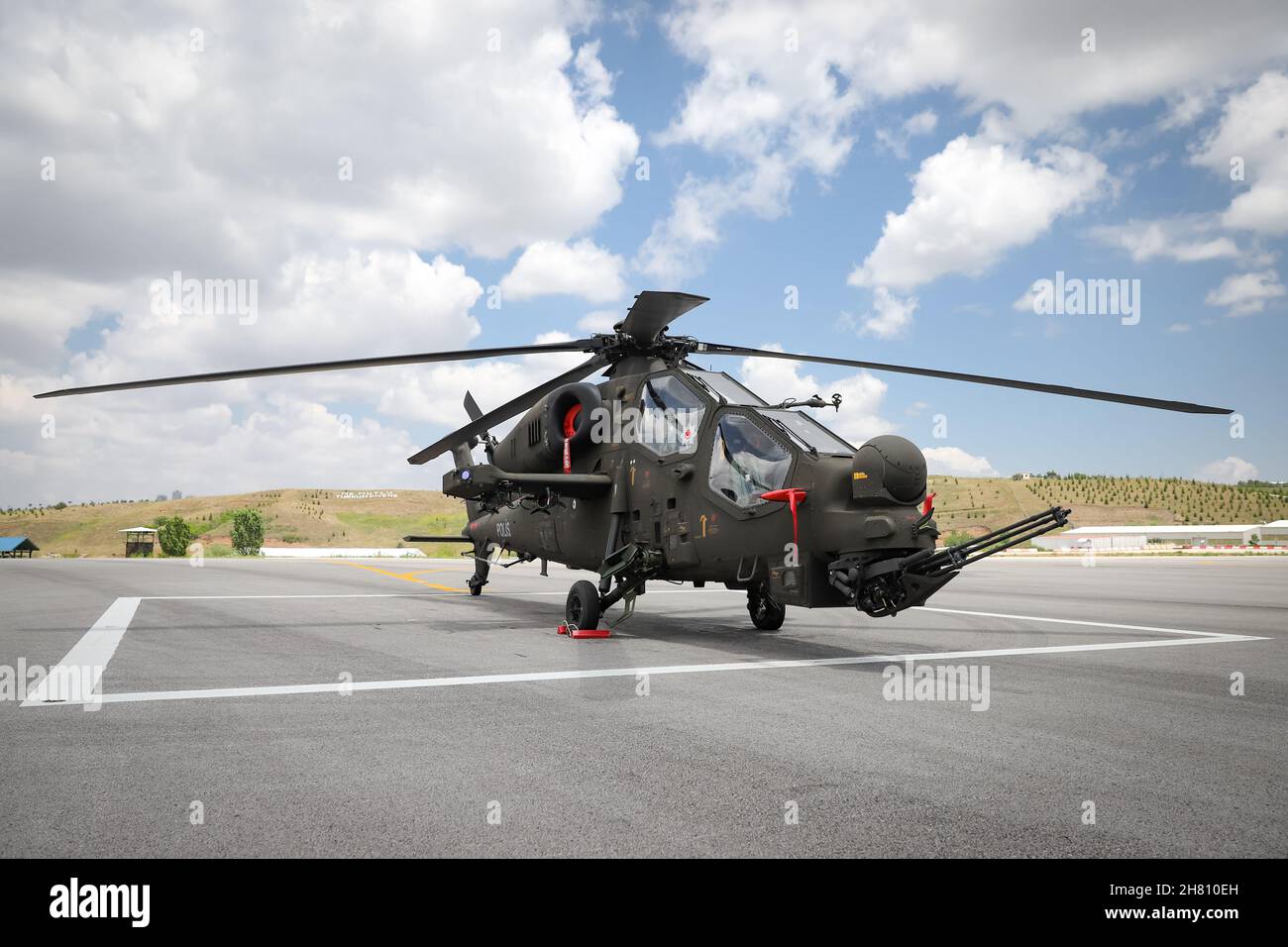 ANKARA, TURKEY - JUNE 26, 2021: Turkish Police Force Atak T-129 ...