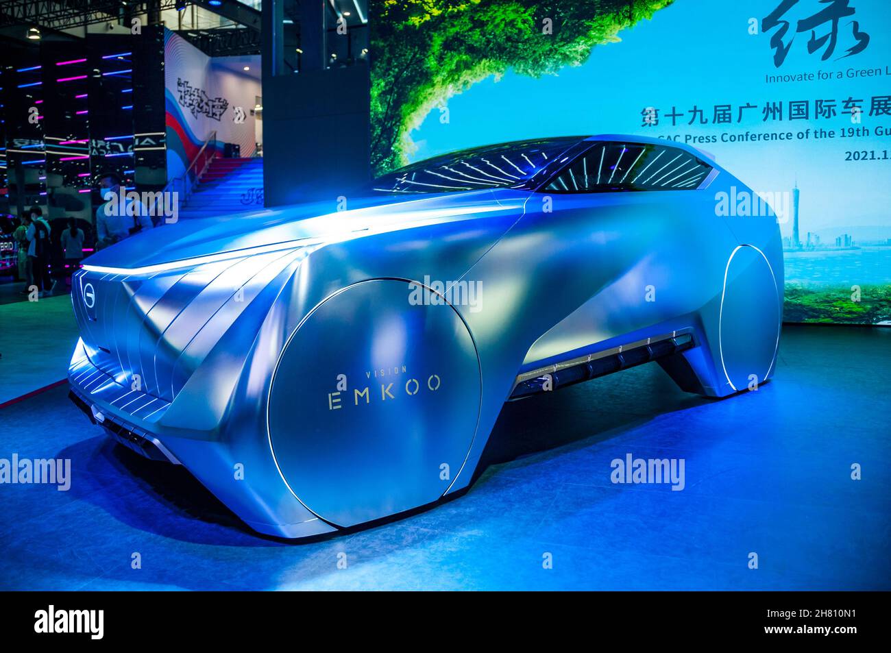 GAC Vision Emkoo concept on display at the 2021 Guangzhou Auto Show ...
