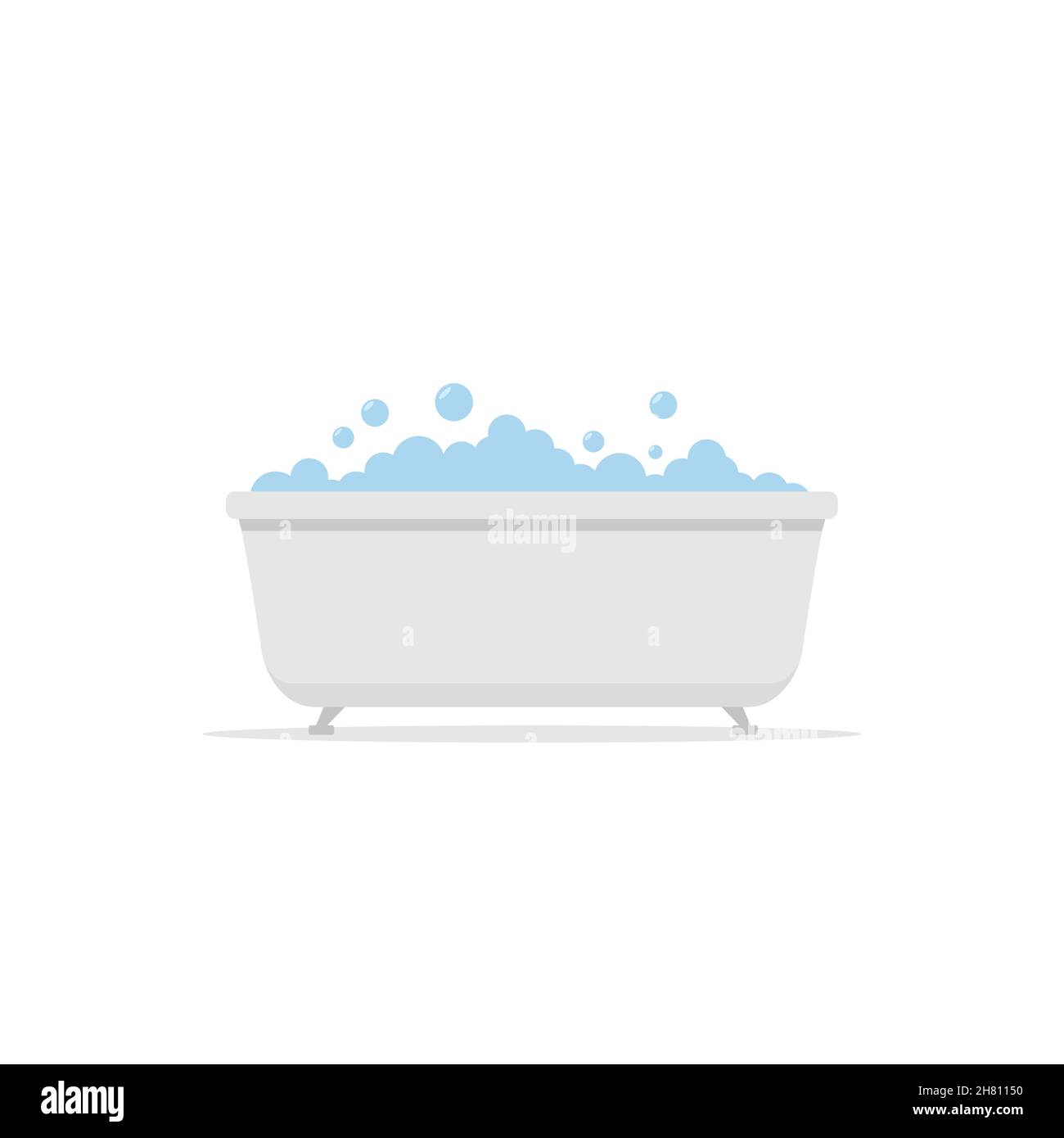 Bath tub shower vector icon. Bathtub clipart simple flat symbol Stock ...
