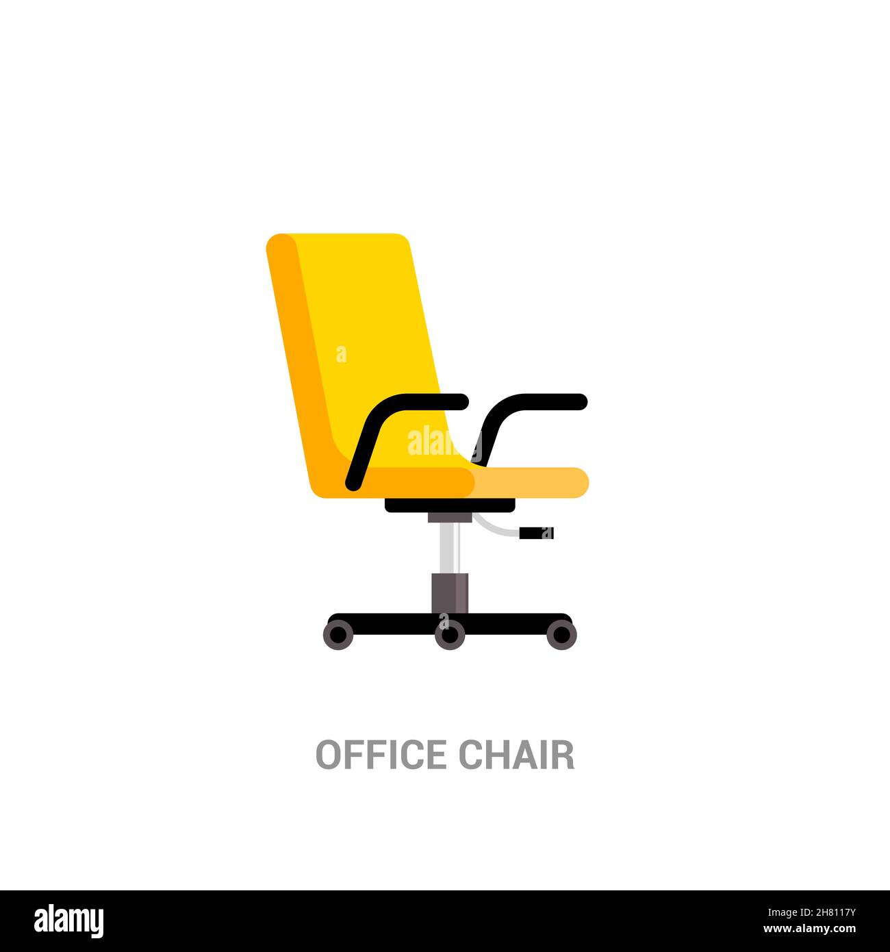 Office chair icon desk vector work seat armchair. Business office chair ...