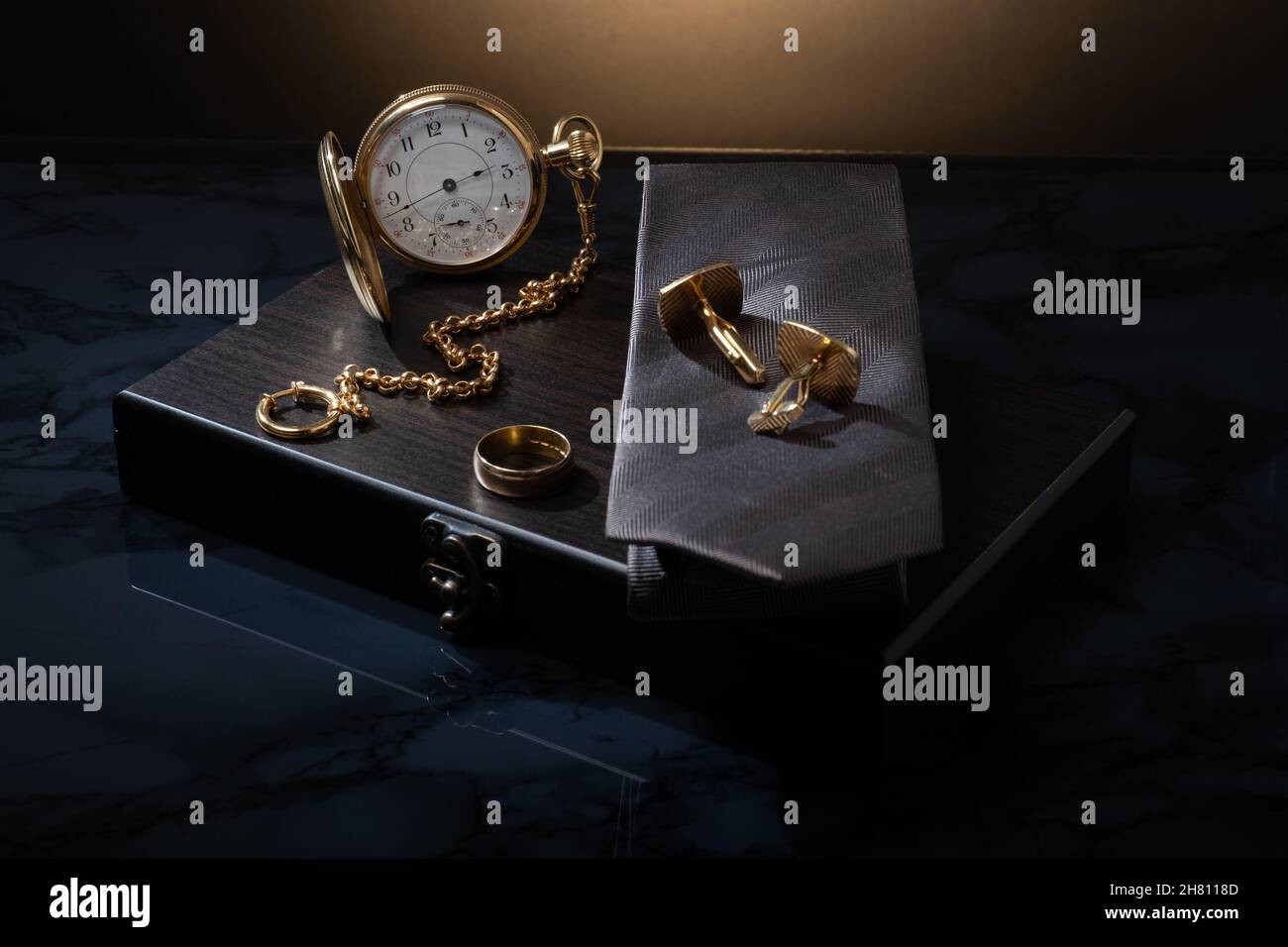 Helsinki / Finland - NOVEMBER 26, 2021: Closeup of a vintage watch and ...