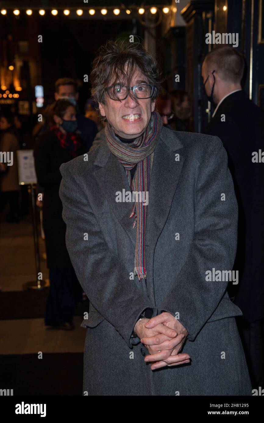 London, UK. Neil Gaiman at the West End premiere of National Theatre's ...