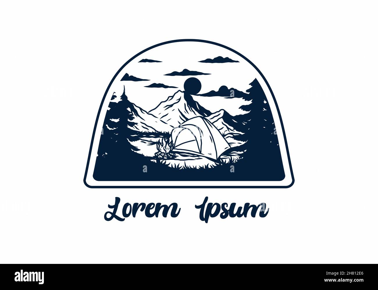 Dome tent camping illustration graphic design Stock Vector Image & Art ...