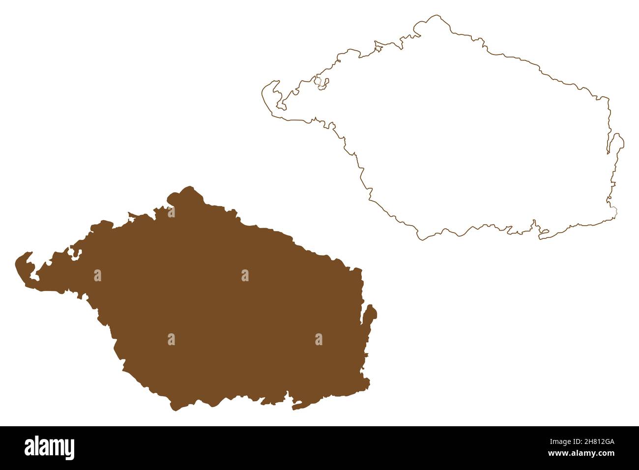 New Hanover island (Papua New Guinea, Bismarck Archipelago) map vector ...