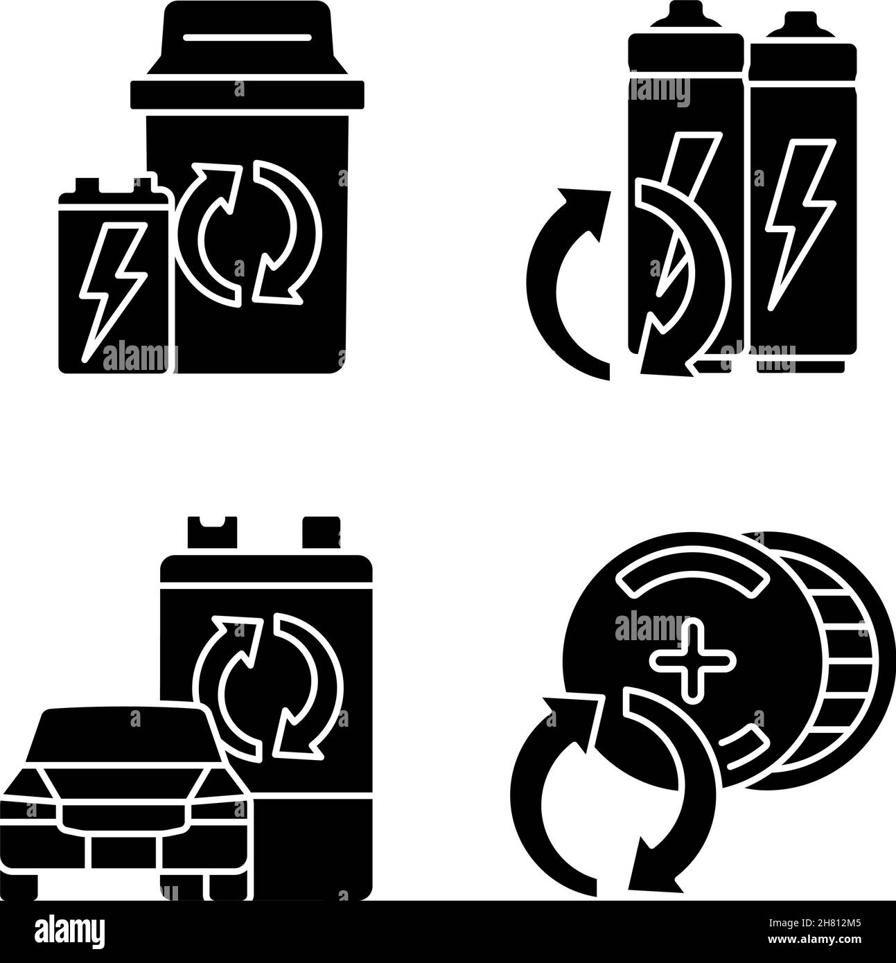 Lithium ion battery recycling logo Stock Vector Images - Alamy