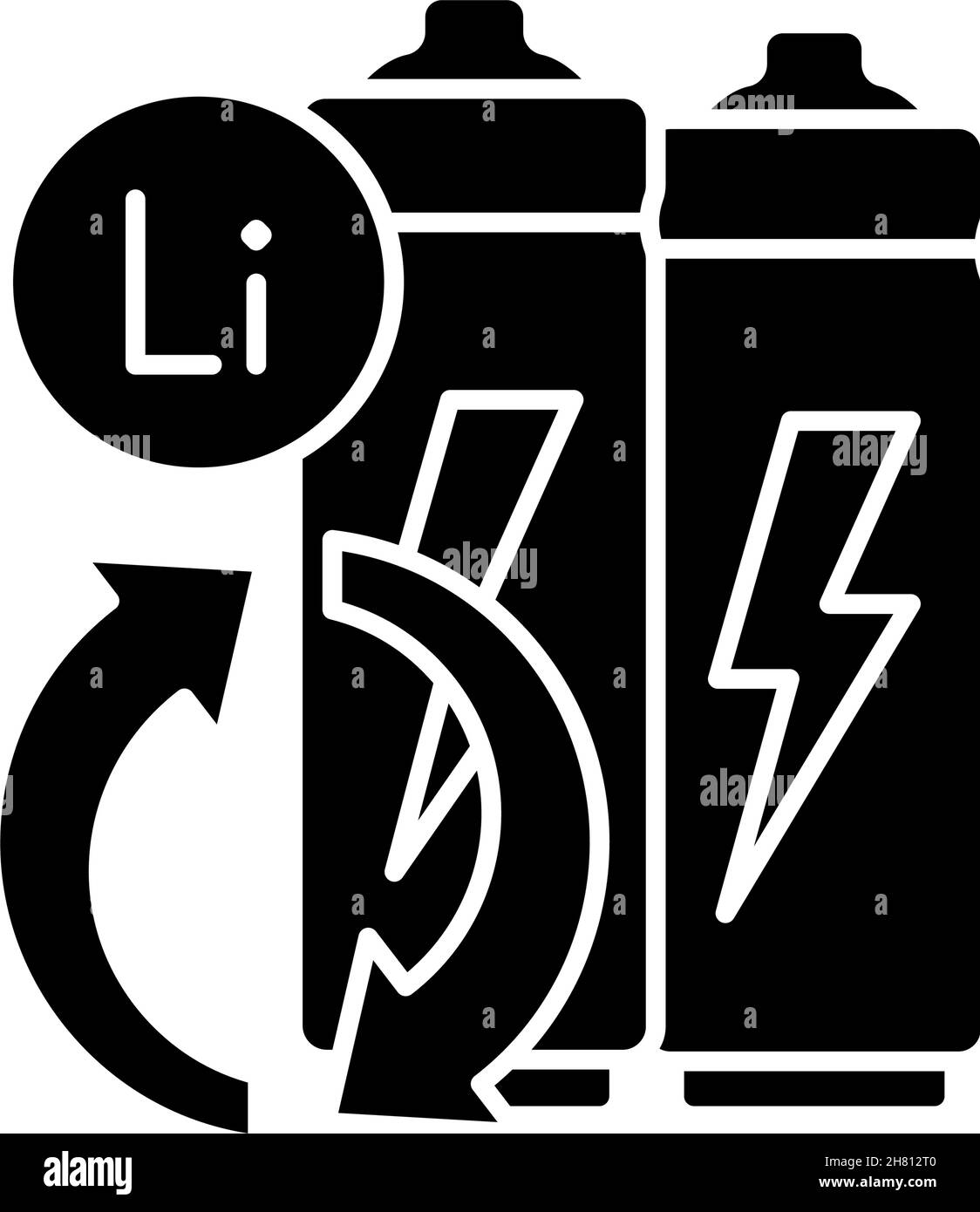 Battery metals recovery black glyph icon Stock Vector Image & Art - Alamy