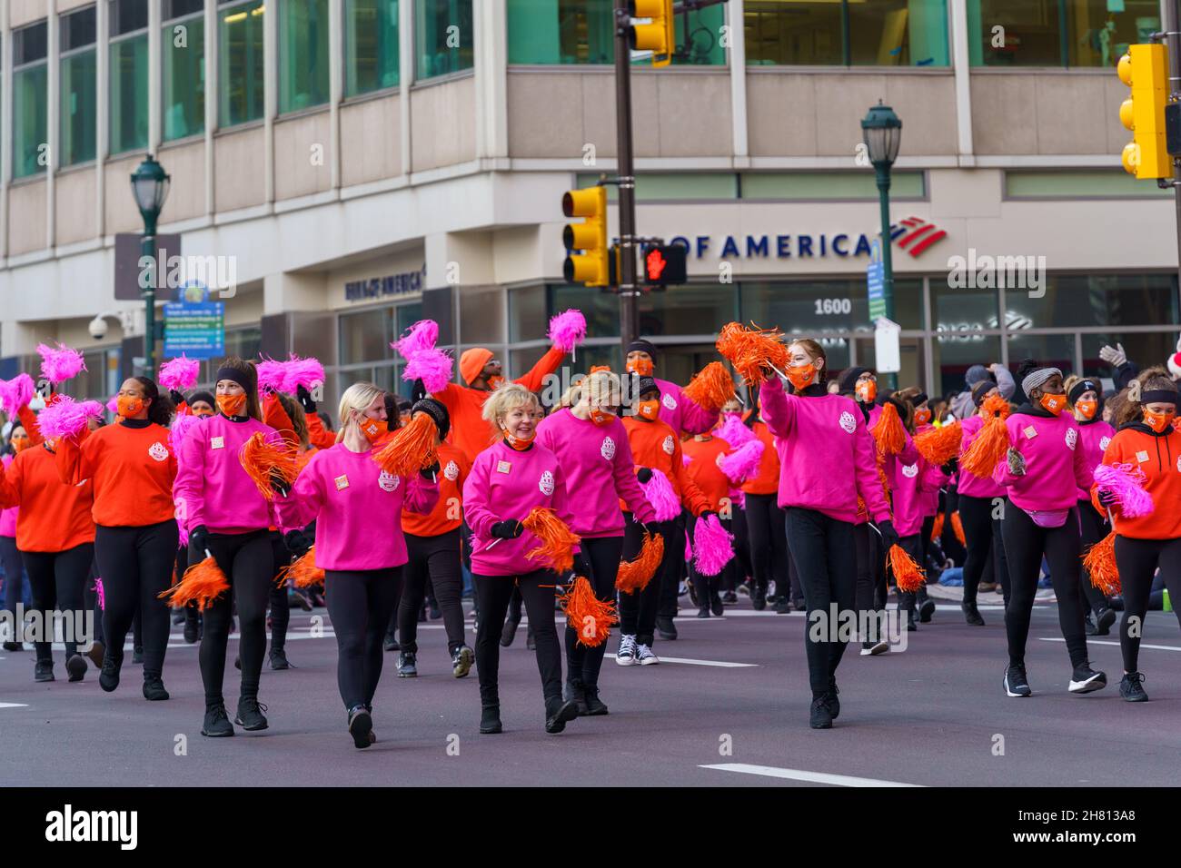 Philadelphia, PA, USA - November 25, 2021: Colorful holiday ...