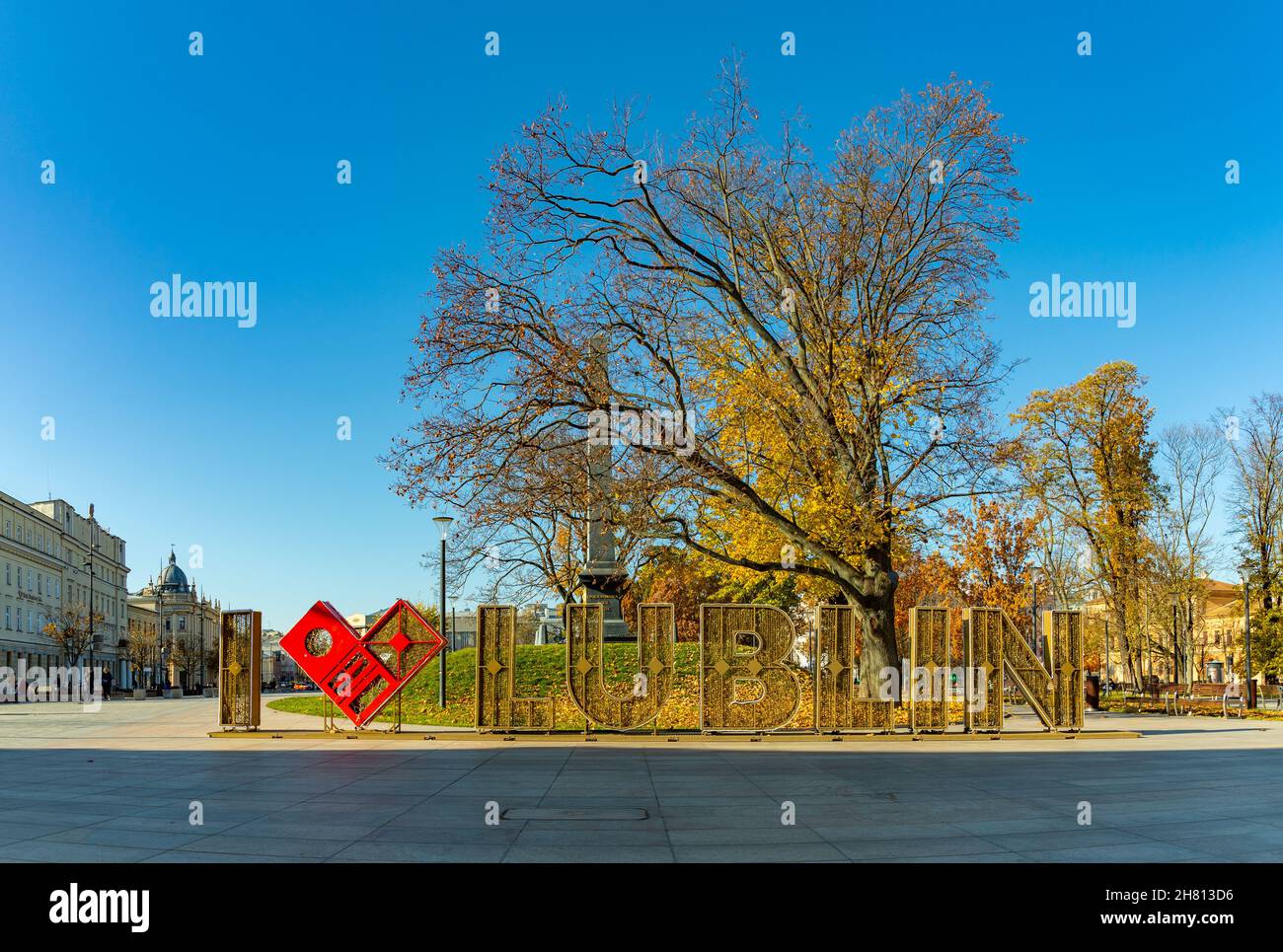 A picture of the I Love Lublin Sign at the Lithuanian Square (Lublin ...