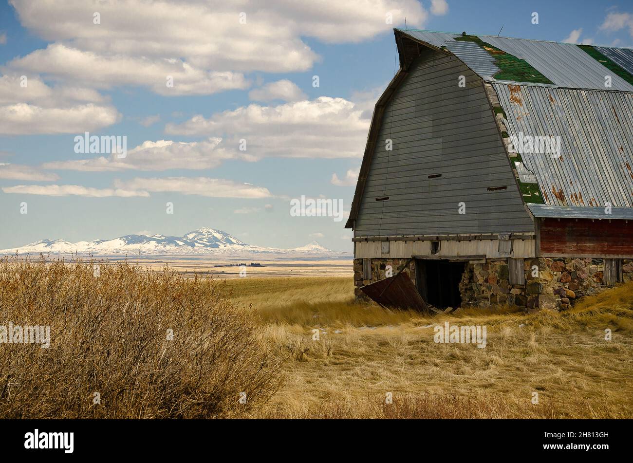 Old barn in the field. Sweetgrass Hills, Montana Stock Photo - Alamy