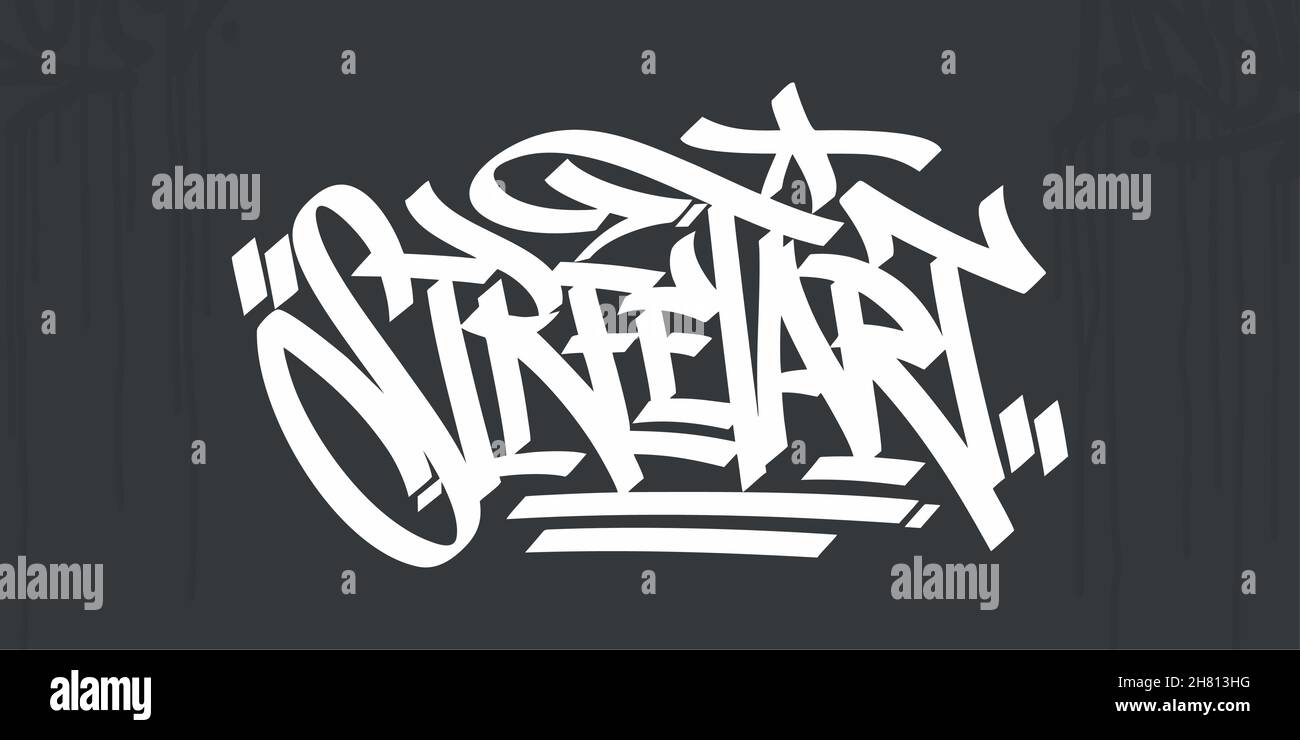 Abstract Handwritten Hip Hop Graffiti Style Word Streetart Calligraphy ...