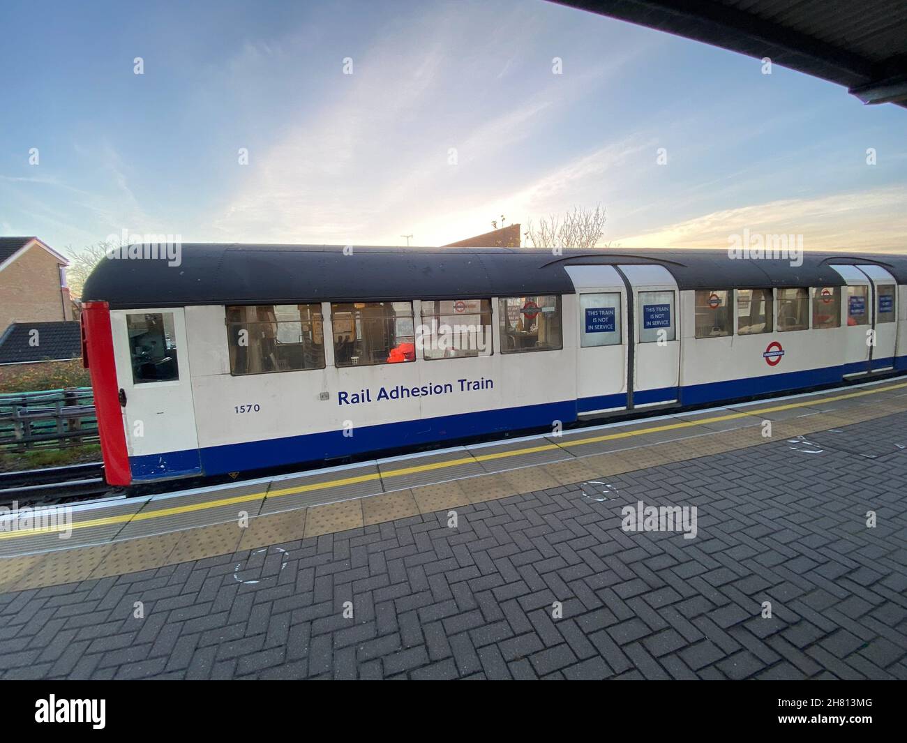 A Rail Adhesion Train running on the Central Line of the London ...