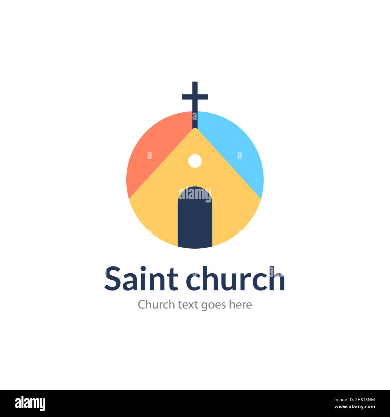 Church vector line icon, church christian logo. Cross chapel house building Stock Vector Image ...