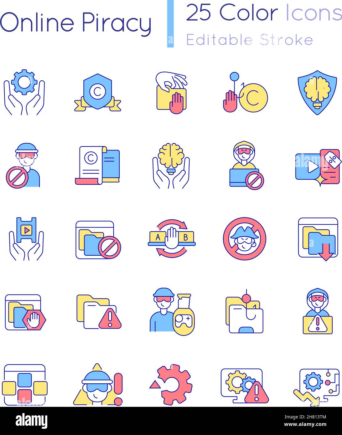 Online piracy cartoon hi-res stock photography and images - Alamy