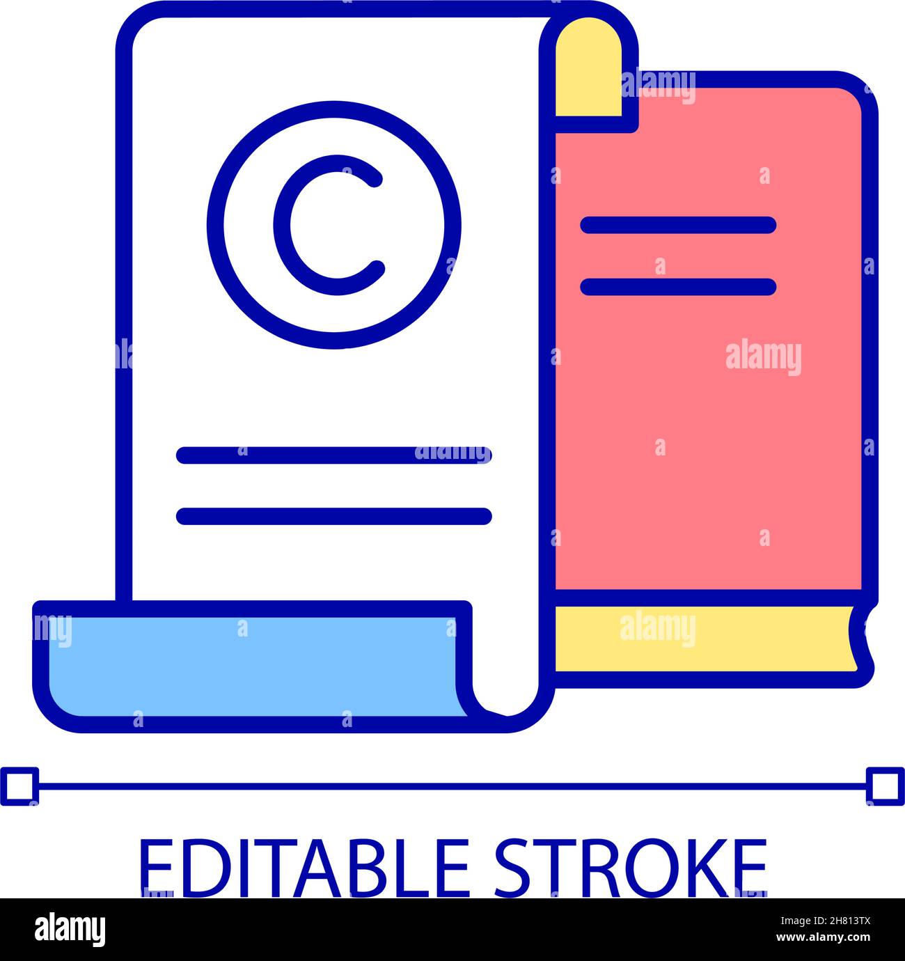 Literary works protection RGB color icon Stock Vector Image & Art - Alamy