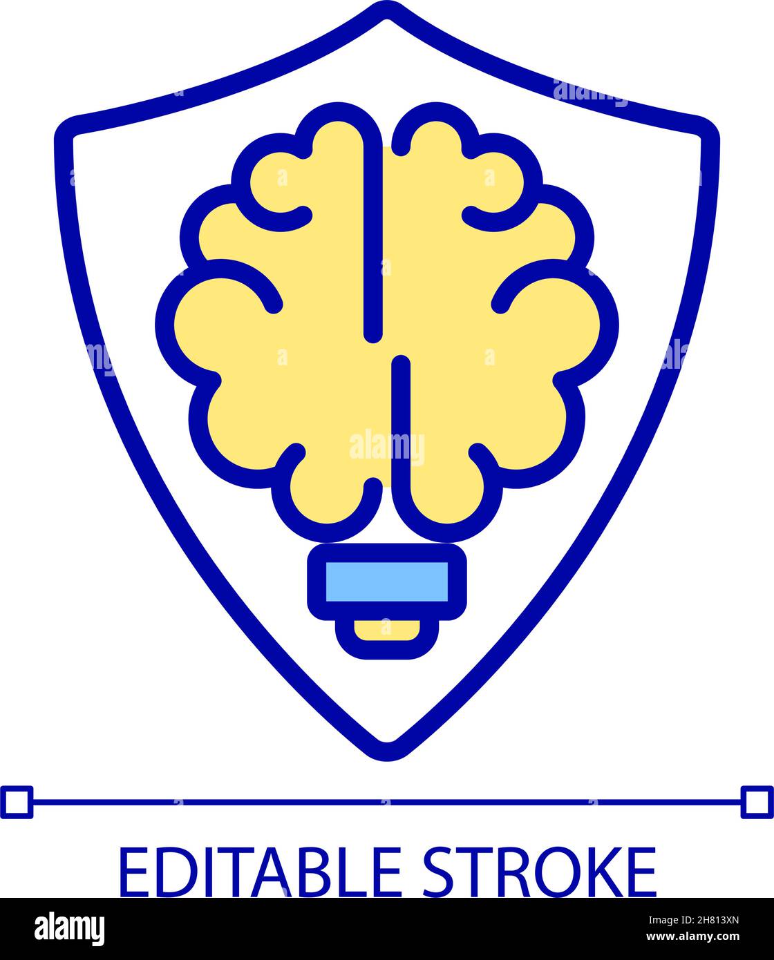 Intellectual property protection RGB color icon Stock Vector Image ...