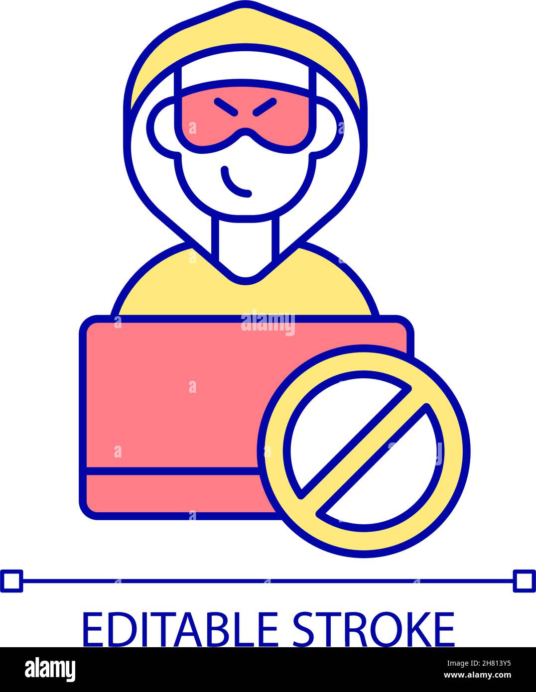 Protection against hacker RGB color icon Stock Vector Image & Art - Alamy