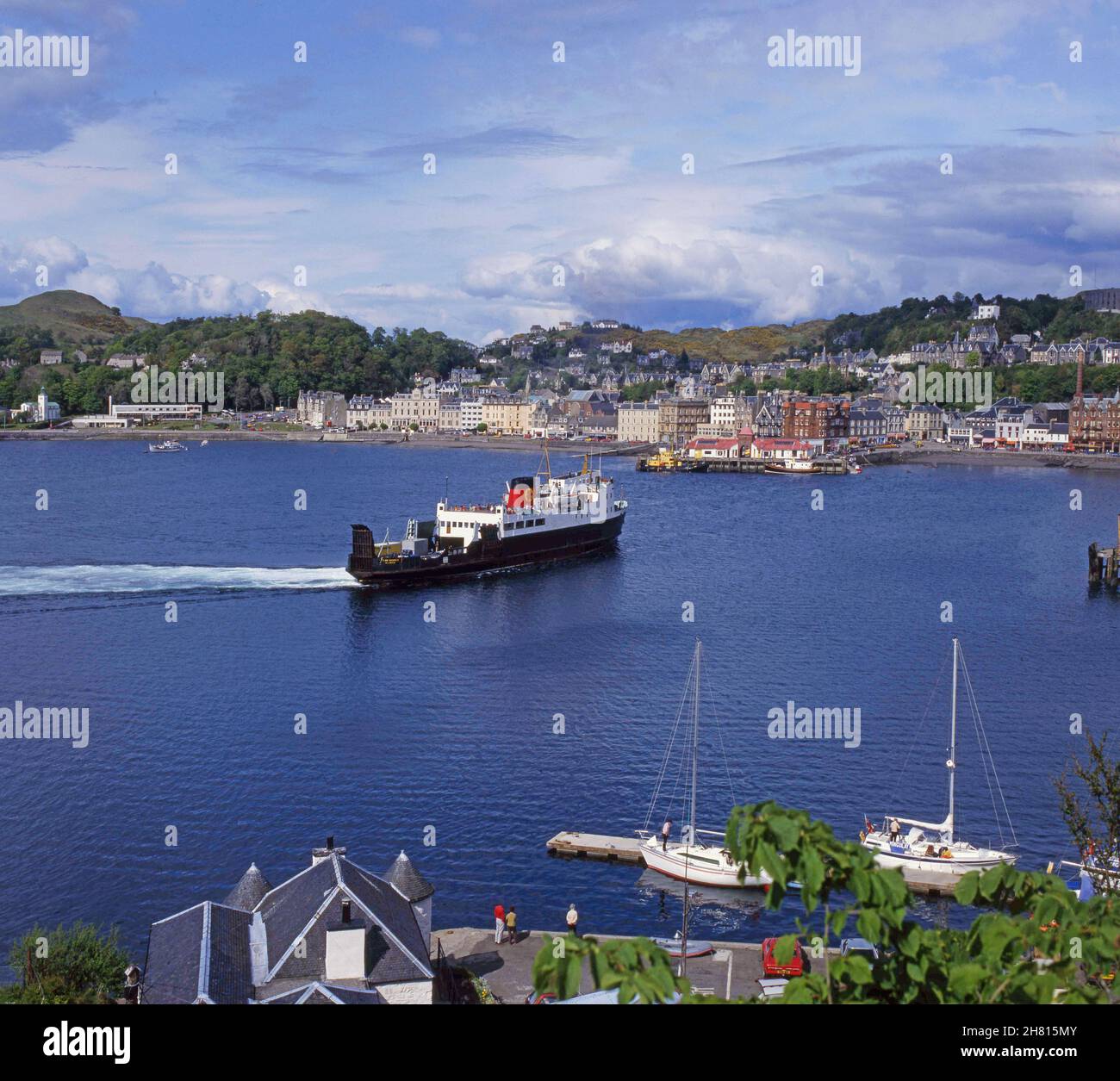 MV Glen Sannox in Oban Bay 19870's Stock Photo - Alamy