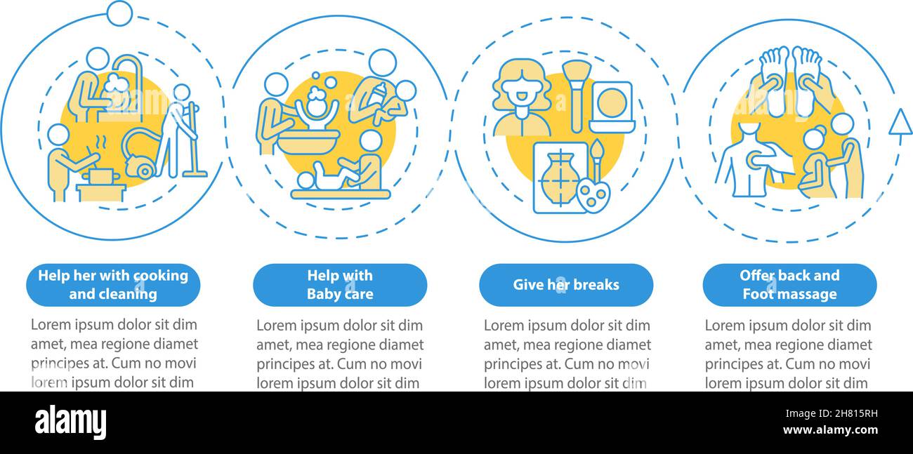 Support during pregnancy vector infographic template Stock Vector Image ...