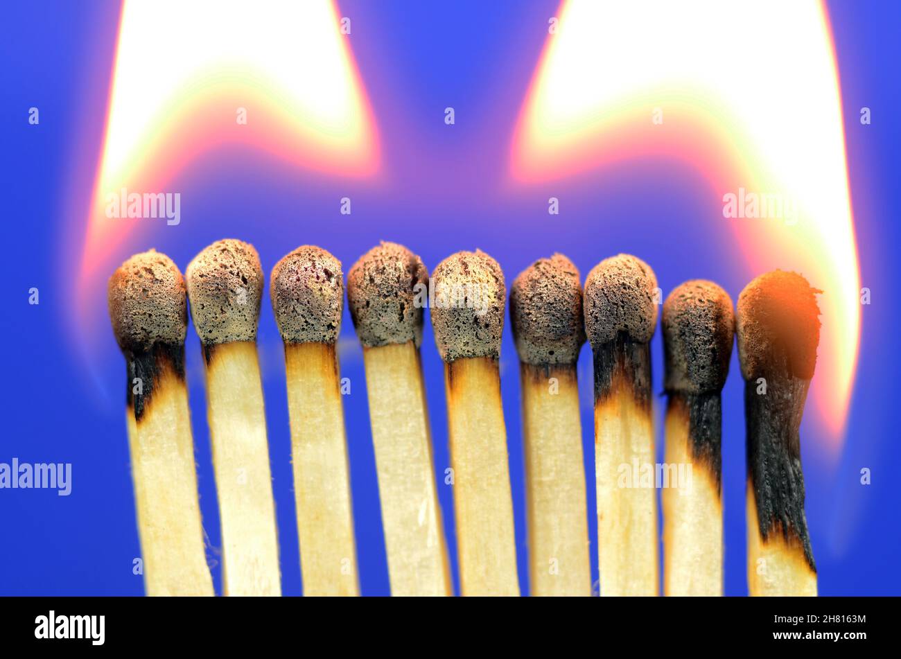 Match burning horizontal hi-res stock photography and images - Alamy