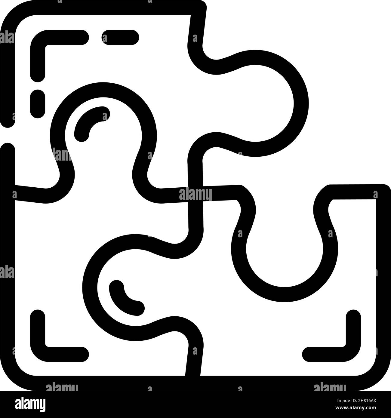 puzzle planning line icon vector illustration Stock Vector Image & Art ...