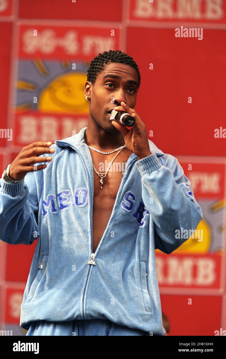 Blue on stage at the BRMB Birmingham Party in the Park, held at ...