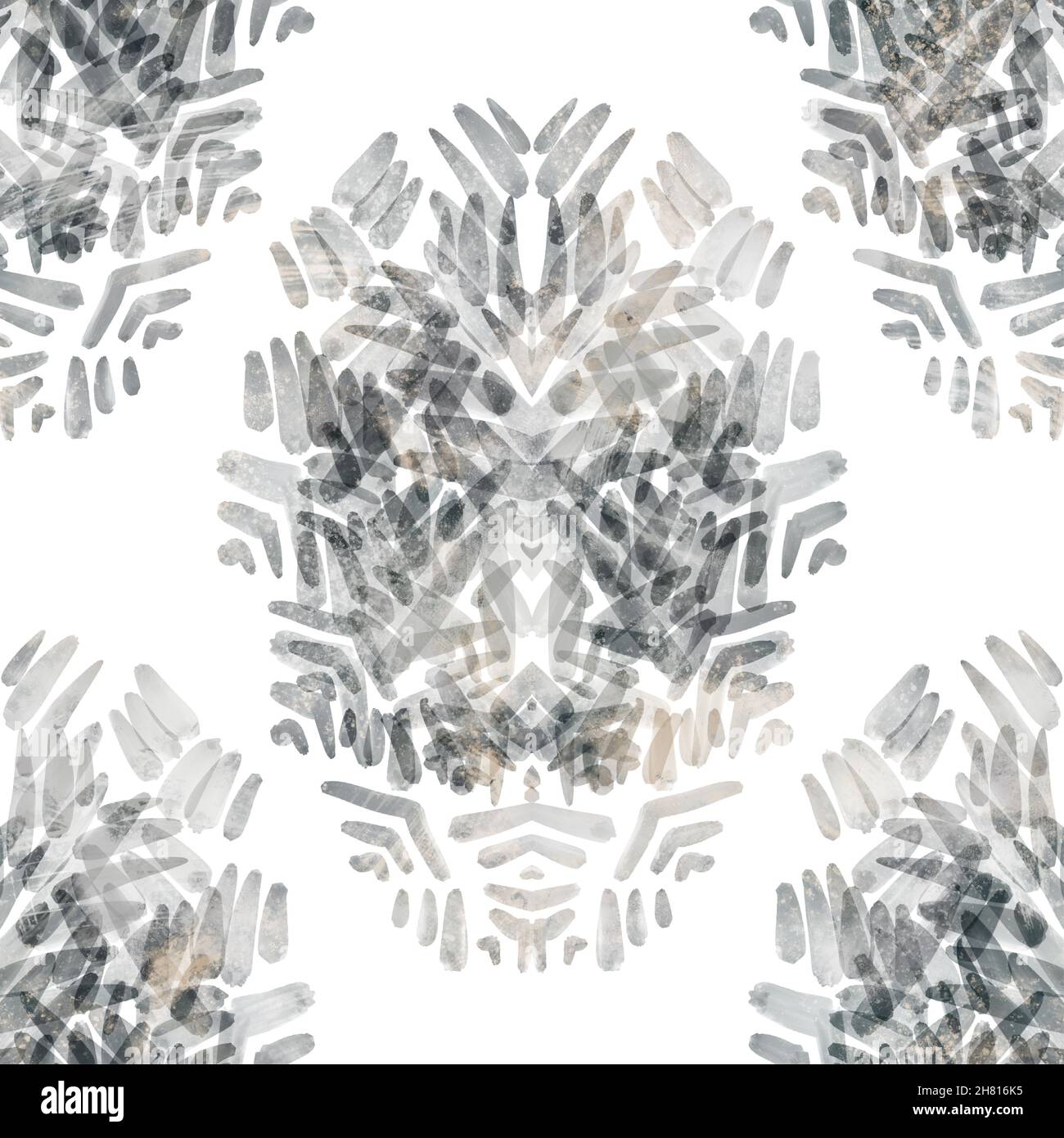 Seamless neutral and white grungy classic abstract surface pattern ...