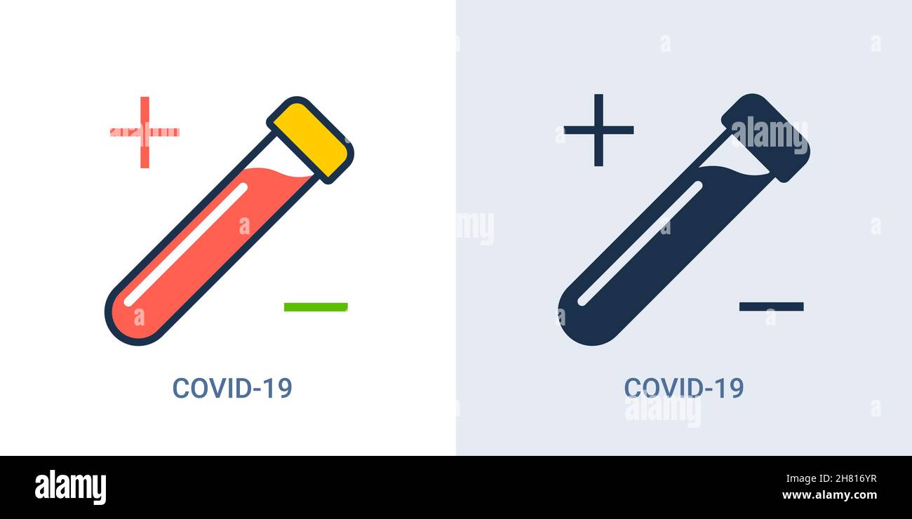 Covid pcr test vector icon. Corona virus covid19 tube test medical ...