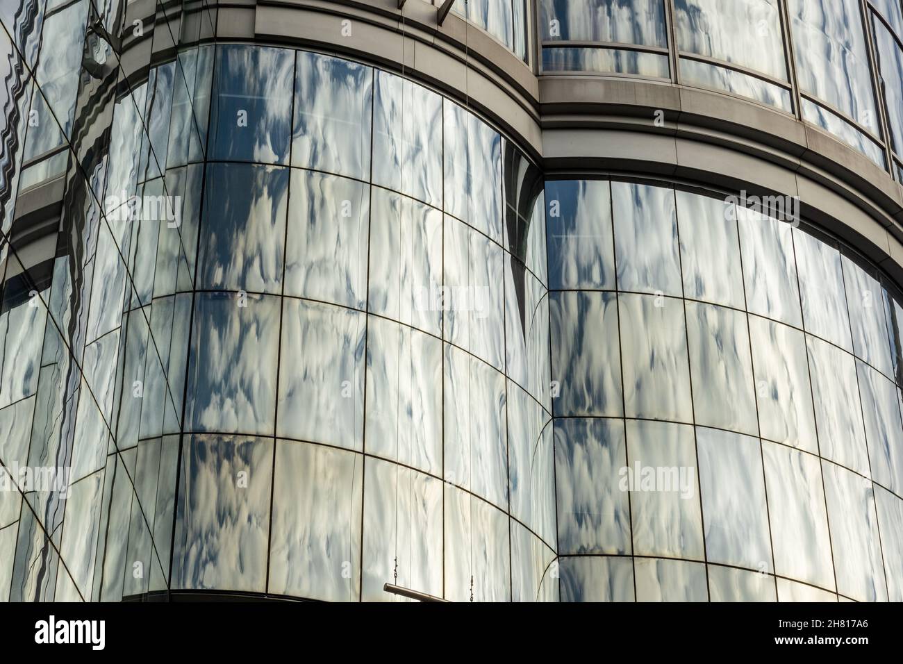 Exterior view of a building with glass windows Stock Photo - Alamy