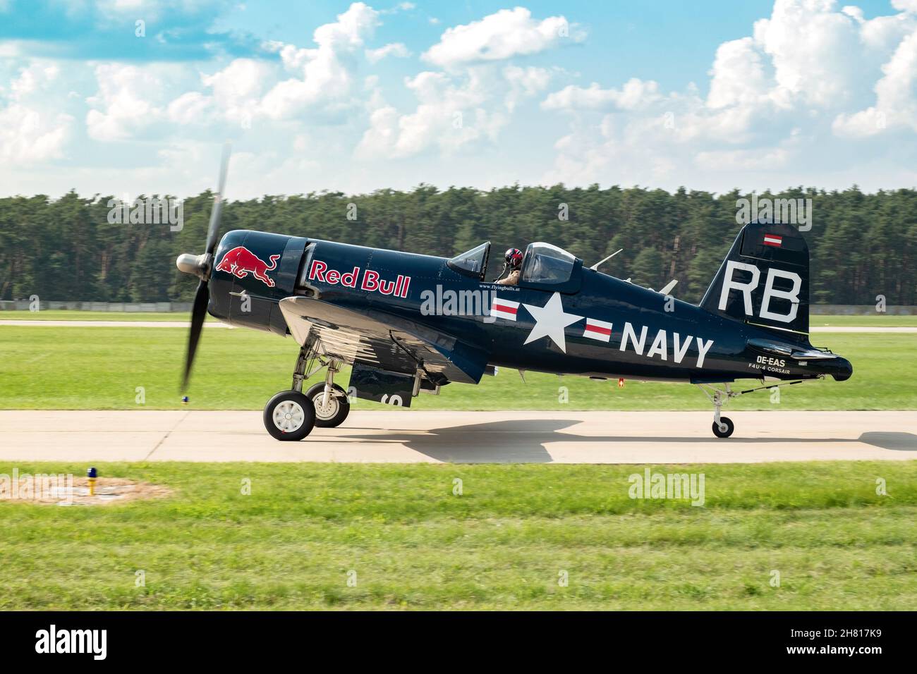Chance Vought F4U-4 "Corsair" of the Red Bull Flying Bulls team at SIAF ...
