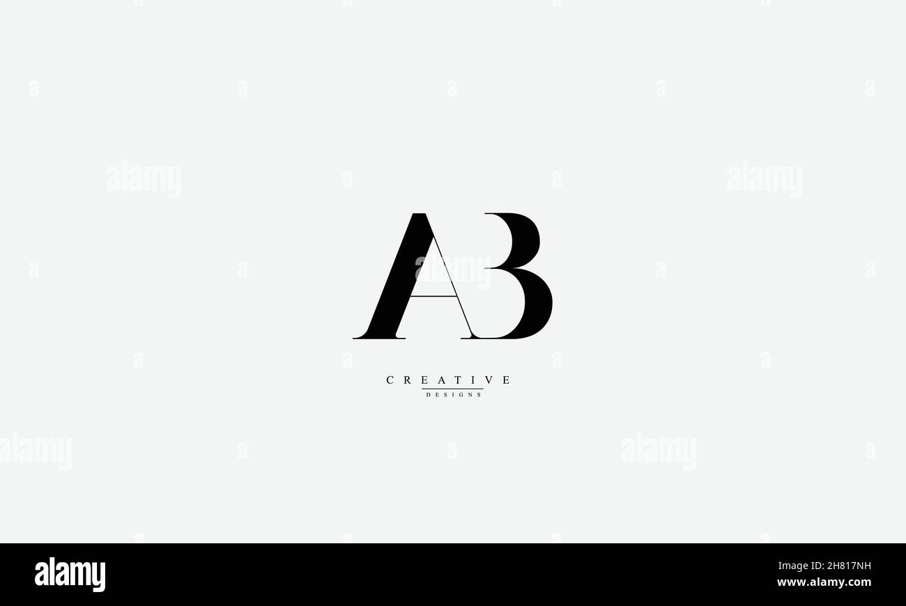 Letter logo design flat Black and White Stock Photos & Images - Alamy