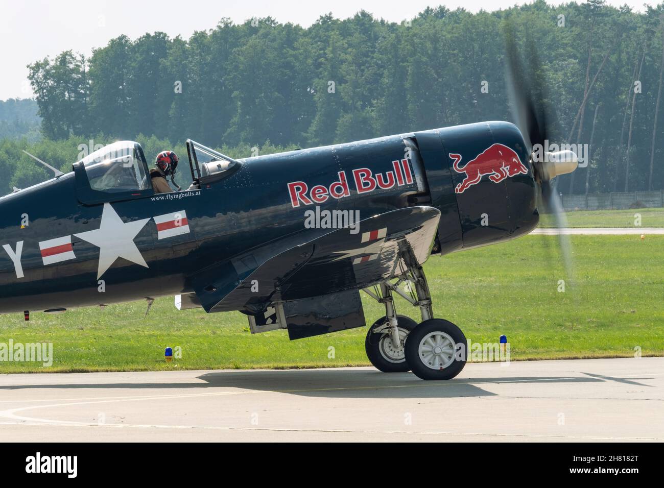 Chance Vought F4U-4 "Corsair" of the Red Bull Flying Bulls team at SIAF ...