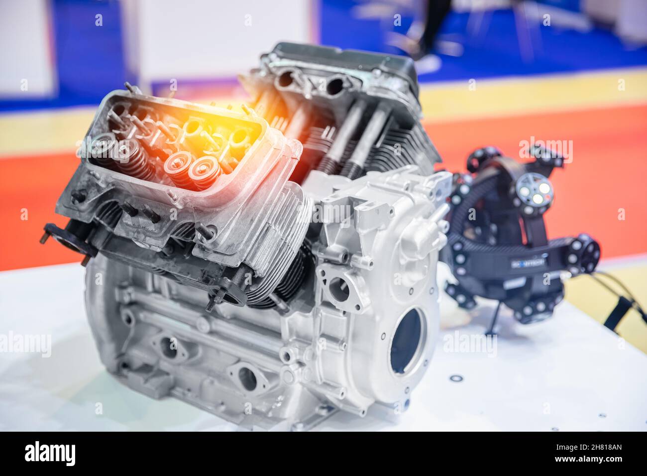 Process of assembling engine in automatic plant for production of ...