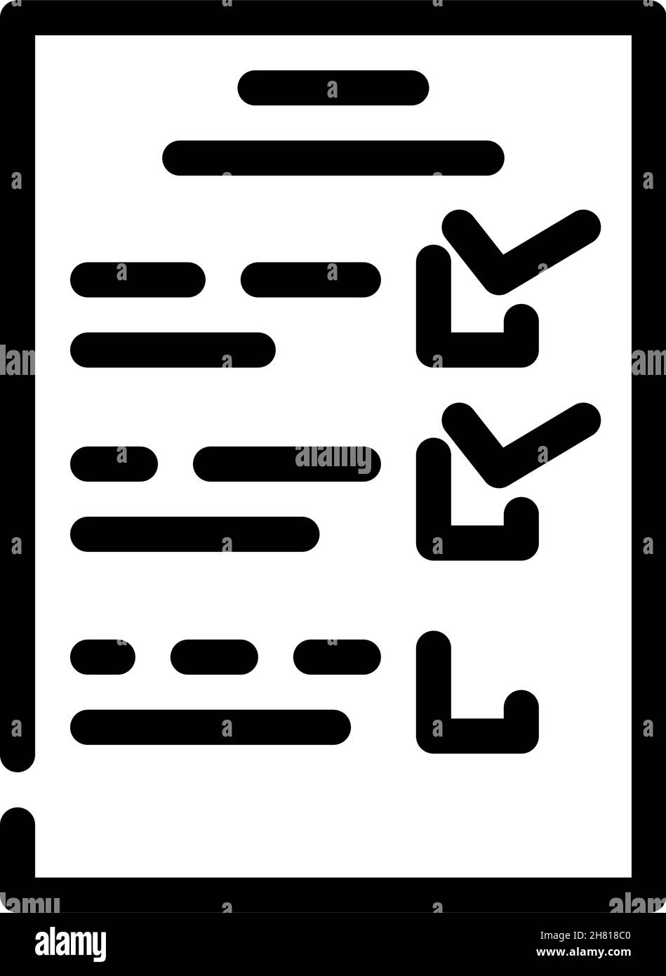 check list line icon vector illustration Stock Vector Image & Art - Alamy