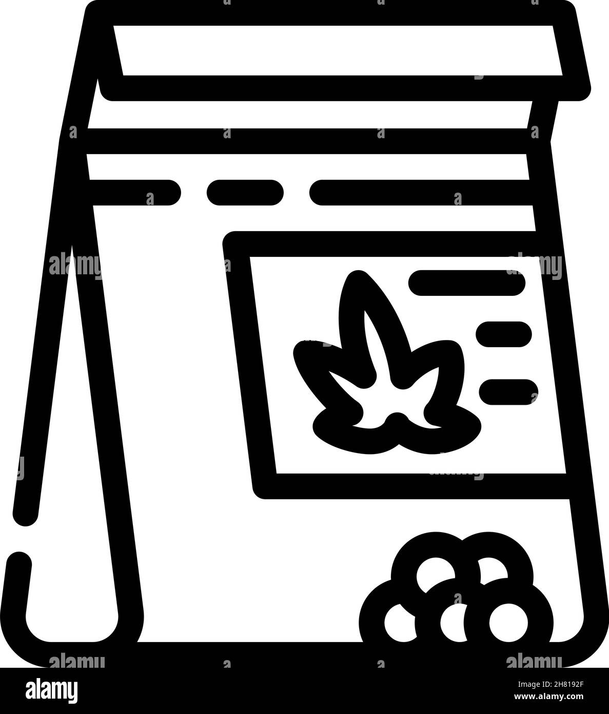 hemp seeds bag line icon vector illustration Stock Vector Image & Art ...
