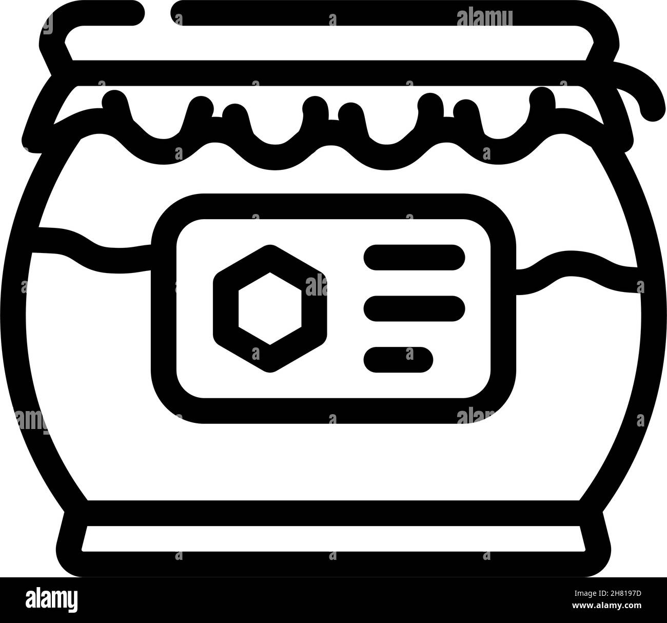 honey jar line icon vector illustration Stock Vector Image & Art - Alamy